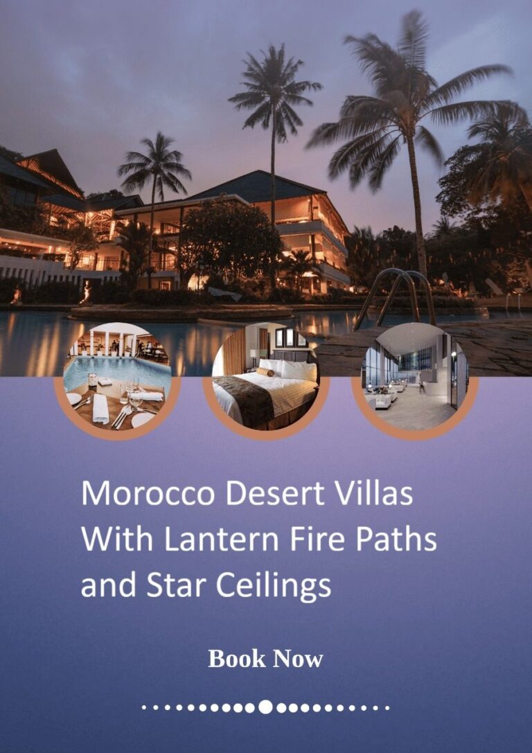 Morocco Desert Villas With Lantern Fire Paths and Star Ceilings ...